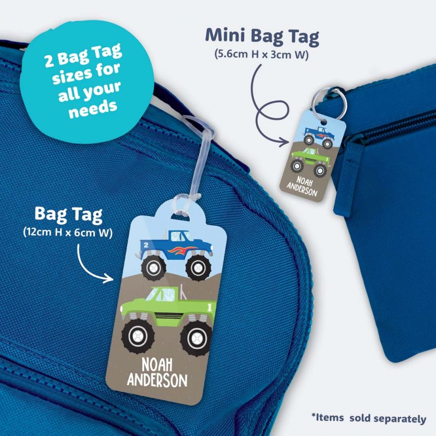 Bright Star Kids: Bag Tags Vs. Mini Bag Tags - Bright Star Kids