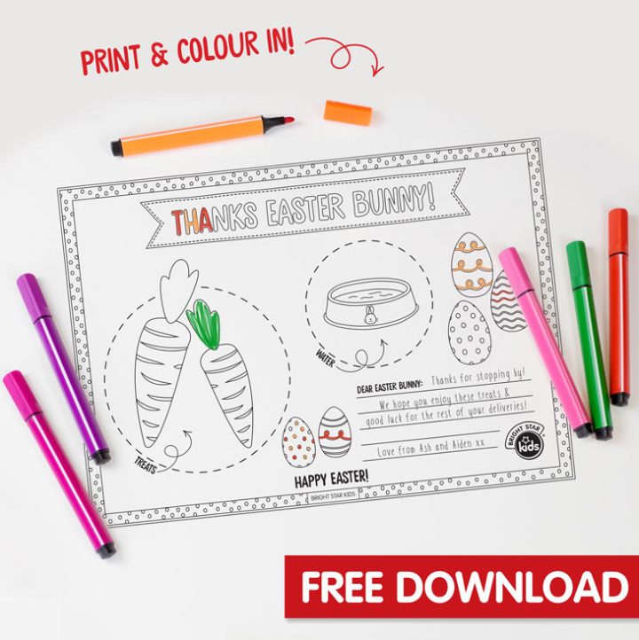 Easter Basket Printable - Bright Star Kids