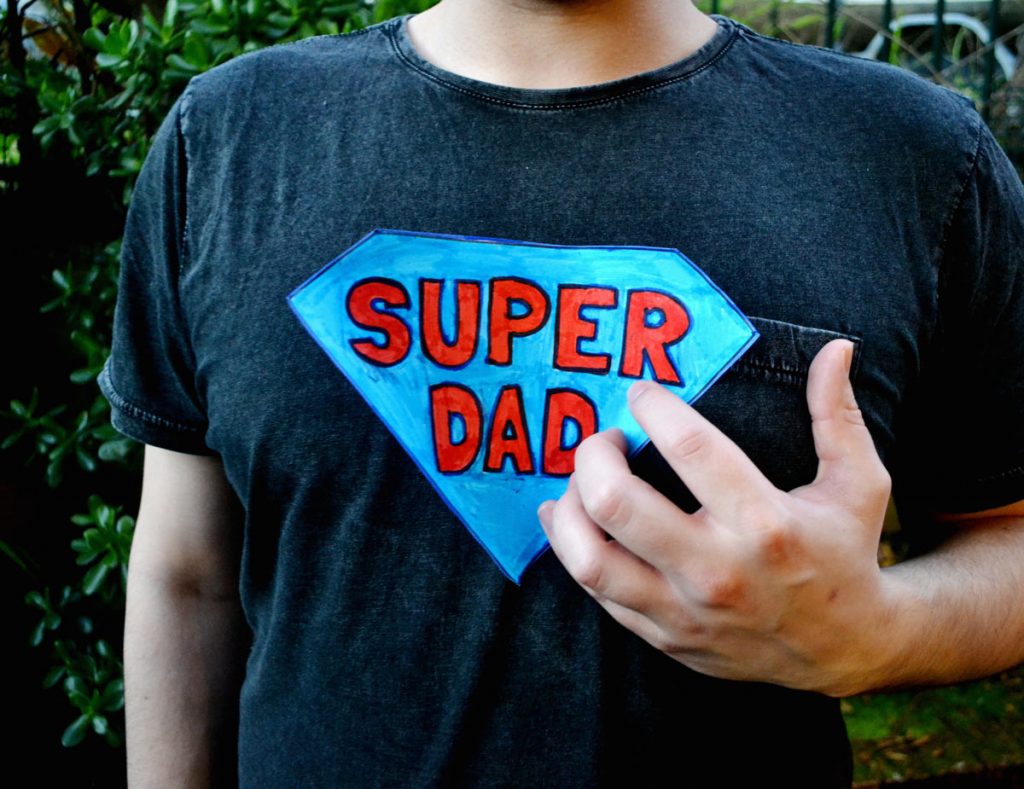 Father's Day Printable: Super Dad Free Colouring In Card Printable