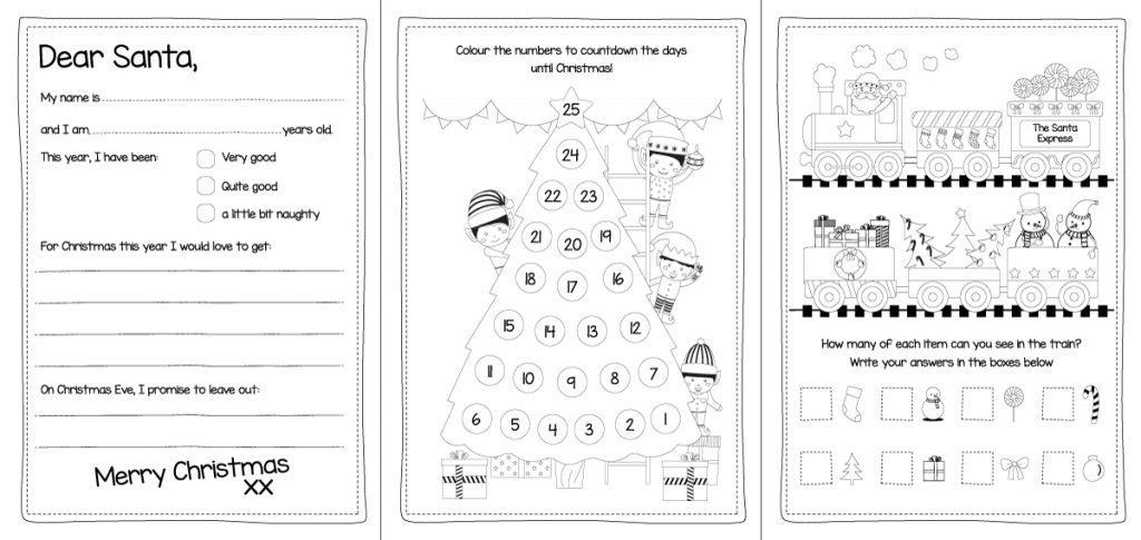 Free Christmas Activity Book Printable - Bright Star Kids